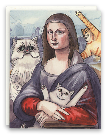 Mona Lisa card – Cat People Press