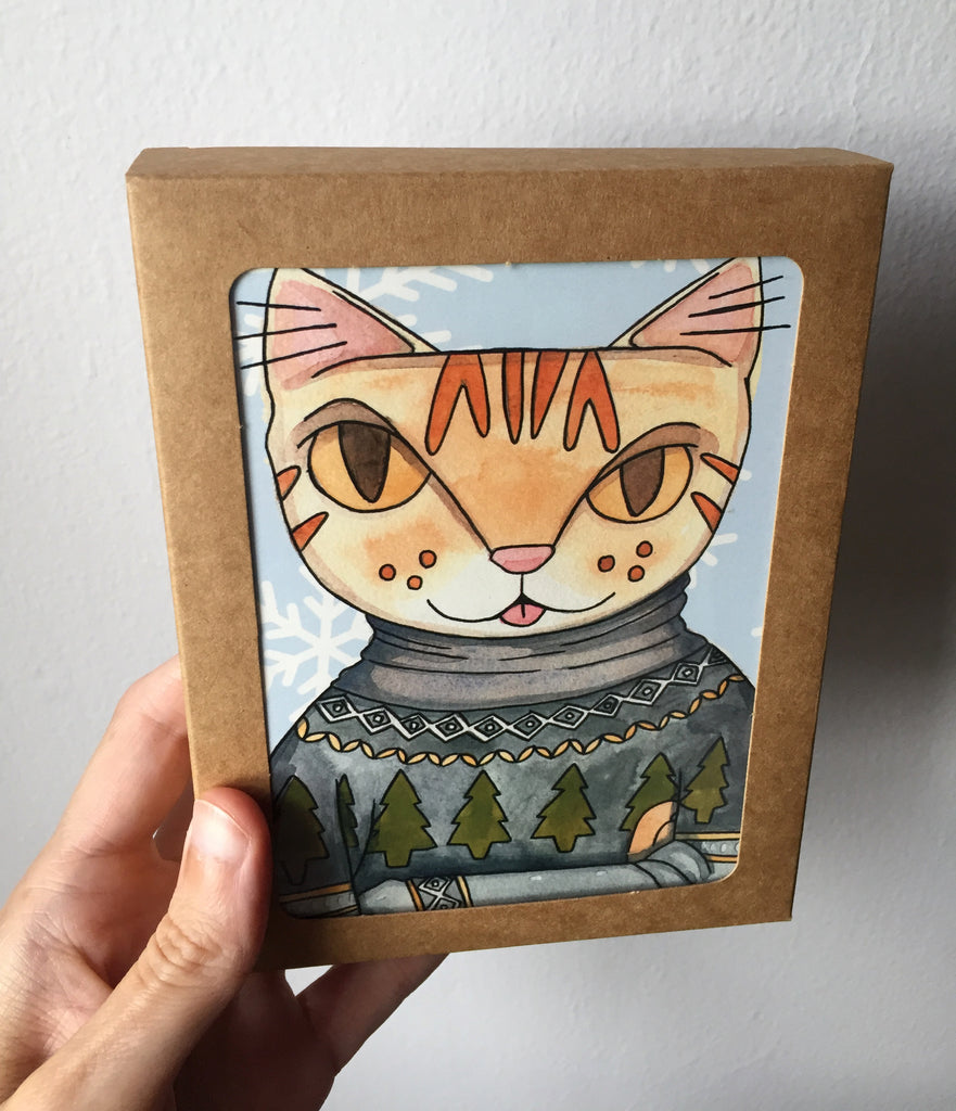 Cats in Ugly Sweaters 6-pack – Cat People Press